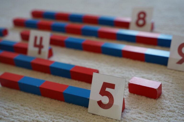 Montessori Number Rods and Cards: Teaching Numbers Through Hands-On ...